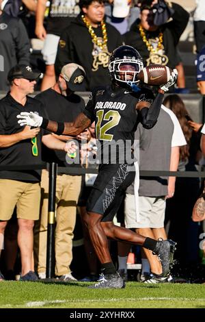 Colorado wide receiver Travis Hunter stands on stage before the first ...