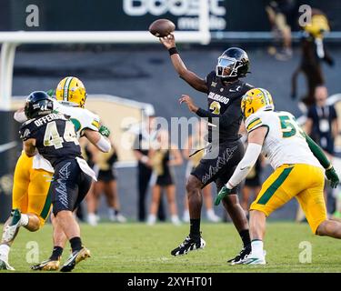 Colorado Buffaloes quarterback Shedeur Sanders stands on the sideline ...