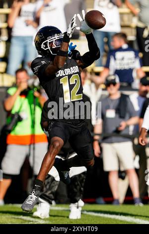 Colorado wide receiver Travis Hunter celebrates after being chosen by ...