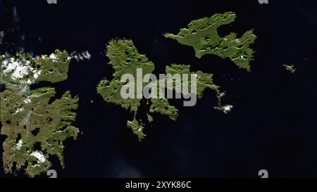 Little Tanaga Island in the Bering Sea on a colored elevation map Stock ...