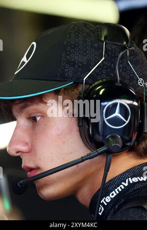 Mercedes driver Kimi Antonelli of Italy walks through the F1 paddock at ...