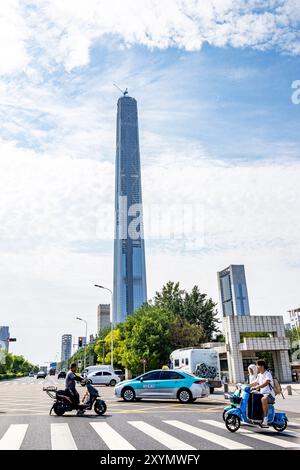The Goldin Finance 117 Tower, an unfinished supertall skyscraper tower ...