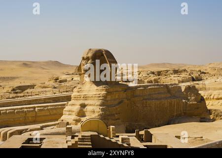 The Sphinx and the Great Pyramid of Giza are shown in this iconic image ...