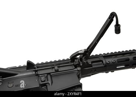 assault rifle with folding stock isolated on white background Stock ...