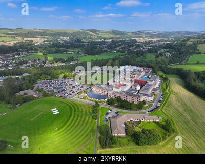 Aerial drone view of Borders General Hospital Melrose Stock Photo - Alamy