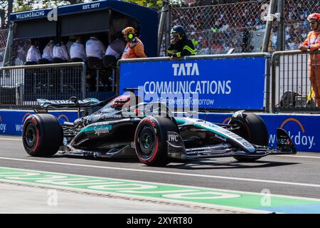 Mercedes driver Andrea Kimi Antonelli of Italy arrives prior to the Qatar Formula One Grand Prix ...