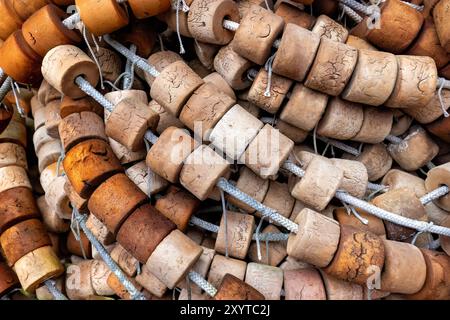 Vintage fishing net floats on display at Icy Strait Point, Hoonah ...
