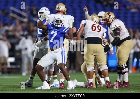Duke defensive end Vincent Anthony Jr. (7) tackles Clemson wide ...