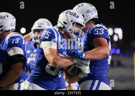 Duke Blue Devils tight end Jeremiah Hasley (85) celebrates after ...