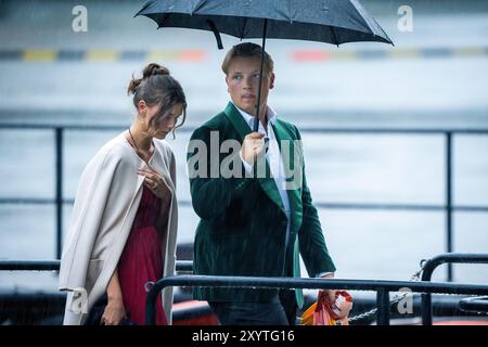 Geiranger 20240830. Prince Sverre Magnus and Amalie Giæver MacLeod on ...