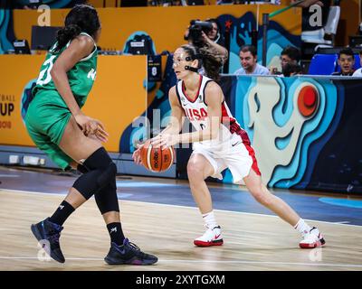 United States' Sue Bird in the first half of a basketball game, Monday ...