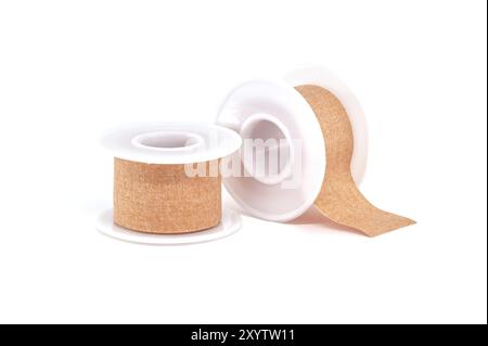 Two rolls of medical adhesive plasters isolated on white background ...