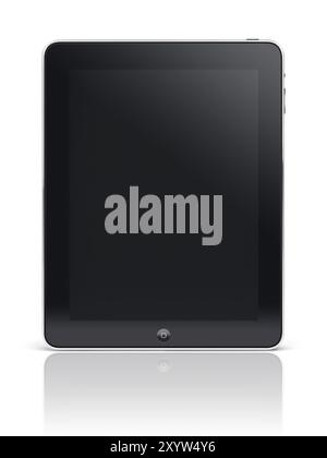 Apple iPad tablet with clear screen isolated with clipping path on ...