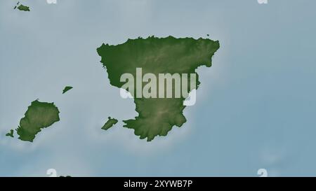 Aegina Island in the Aegean Sea, belonging to Greece, isolated on a ...