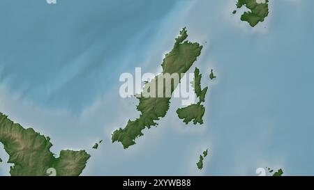 Alonissos Island in the Aegean Sea, belonging to Greece, isolated on a ...