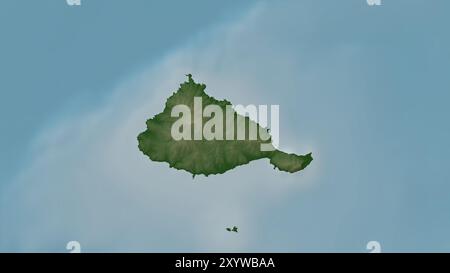 Anafi Island in the Aegean Sea, belonging to Greece, isolated on a ...