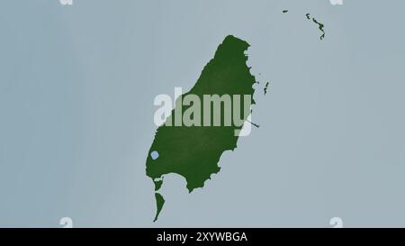 Barrow Island in the Indian Ocean, belonging to Australia, isolated on ...