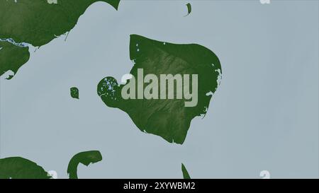 Bolshoy Begichev Island in the Laptev Sea on a topographic, OSM ...