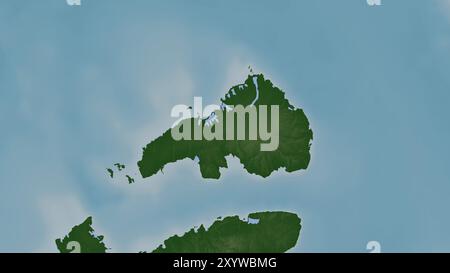Borden Island in the Arctic Ocean on a topographic, OSM Humanitarian ...