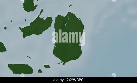 Bugsuk Island in the Sulu Sea, belonging to Philippines, described and highlighted on a ...