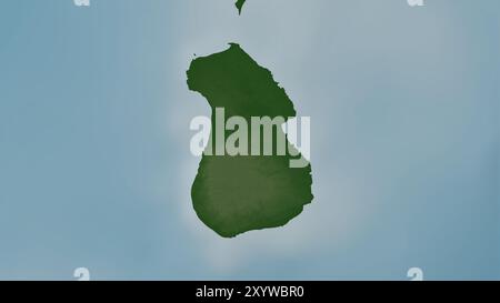 Caluya Island in the Sulu Sea on a topographic, OSM Humanitarian style ...