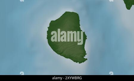 Carabao Island in the Philippine Sea on a topographic, OSM Humanitarian ...