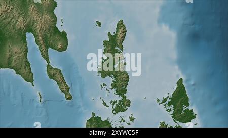 Dinagat Island in the Philippine Sea on a topographic, OSM Humanitarian ...
