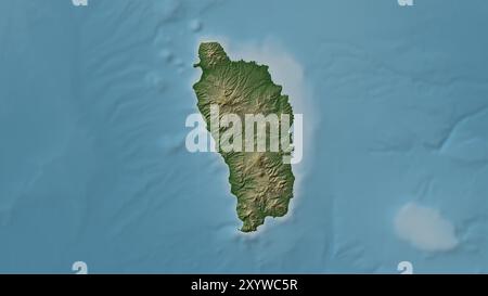 Dominica Island in the Caribbean Sea, belonging to Dominica, isolated ...