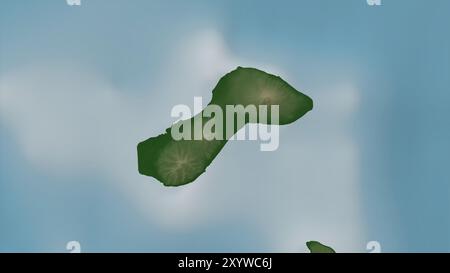Emae Island in the Coral Sea, belonging to Vanuatu, isolated on a ...
