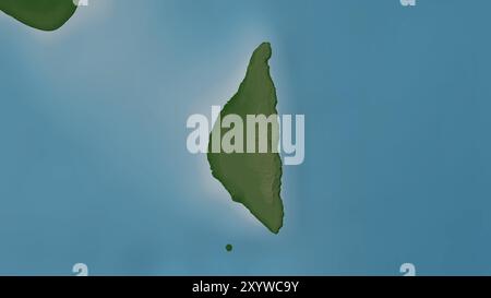 'Eua Island in the South Pacific Ocean, belonging to Tonga, isolated on ...