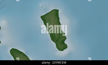 Pulau Gorom in the Ceram Sea, belonging to Indonesia, isolated on a ...