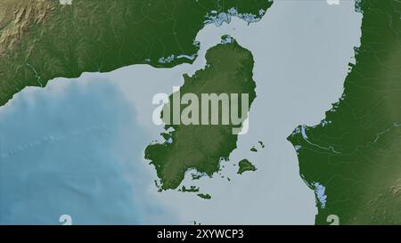 Guimaras Island in the Sulu Sea, belonging to Philippines, isolated on ...