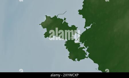 Holy Island in the Irish Sea and St. George's Channel on a topographic ...