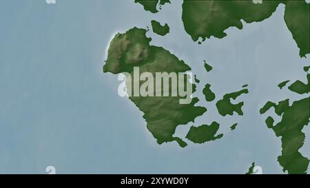 Hoy Island in the North Sea, belonging to United Kingdom, isolated on a ...