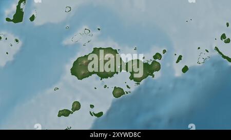 Jolo Island in the Sulu Sea, belonging to Philippines, isolated on a ...