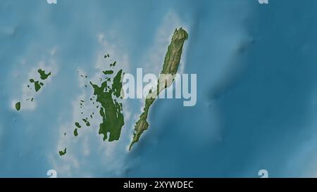 Pulau Kai Besar in the Banda Sea, belonging to Indonesia, isolated on a ...