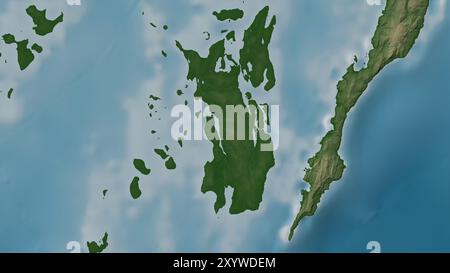 Pulau Kai Kecil in the Banda Sea, belonging to Indonesia, isolated on a ...