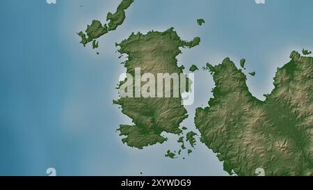 Pulau Kasiruta in the Molukka Sea, belonging to Indonesia, isolated on ...
