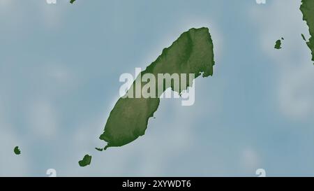 Pulau Labobo in the Banda Sea, belonging to Indonesia, isolated on a ...