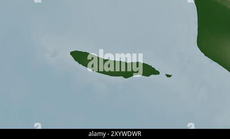 Lavan Island in the Persian Gulf, belonging to Iran, isolated on a ...
