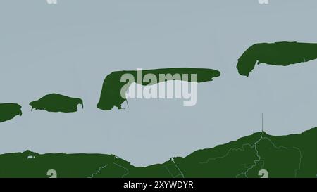 Langeoog Island in the North Sea, belonging to Germany, isolated on a ...