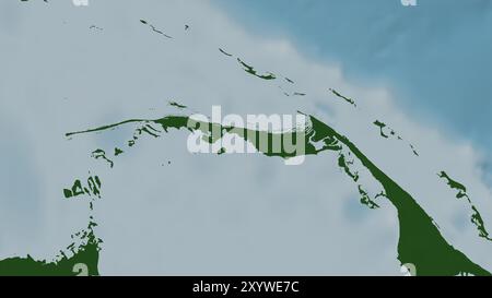 Little Abaco Island in the North Atlantic Ocean on a satellite image ...