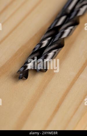 pine wood and metal drill bit for construction work, metal drill bit ...