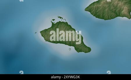 Pulau Manipa in the Banda Sea, belonging to Indonesia, isolated on a ...