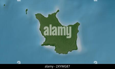 Mare Island in the Coral Sea, belonging to France, isolated on a ...