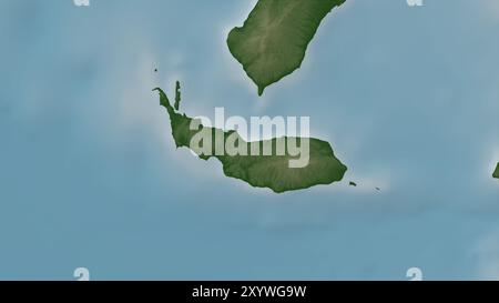 Maricaban Island in the Philippine Sea on a topographic, OSM ...