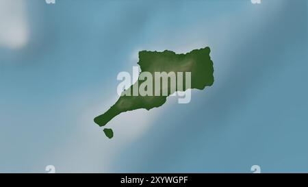 Mota Lava Island in the Coral Sea, belonging to Vanuatu, isolated on a ...