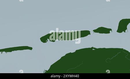 Norderney Island in the North Sea, belonging to Germany, isolated on a ...