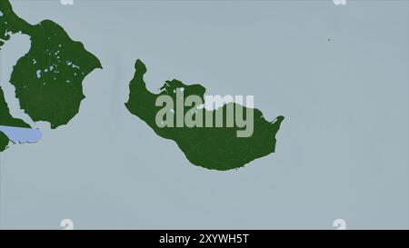 New Siberia Island in the East Siberian Sea on a topographic, OSM ...