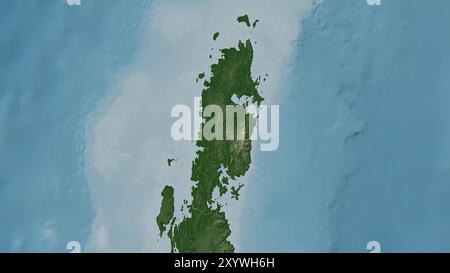 North Andaman Island in the Bay of Bengal, belonging to India, cropped ...